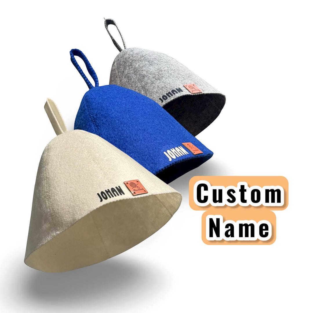 2 chapeaux de sauna en laine | Bonnet de protection thermique 100 % ...