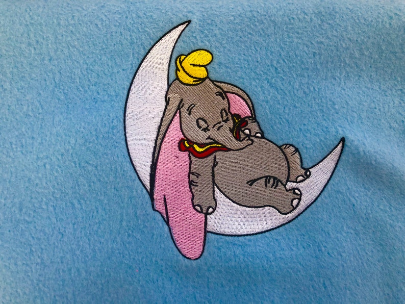 Dumbo Sleeping Personalised Embroidered Blanket or Towel - Etsy