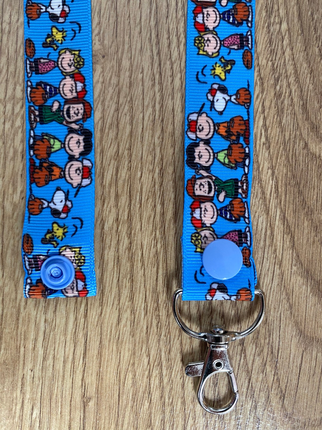 Peanut Gang Snoopy Brake Away Sensory Lanyard I.D Holder or Keys Blue ...
