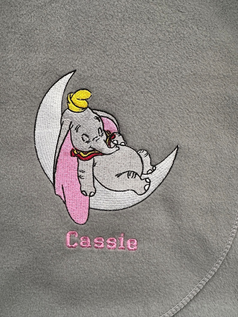 Dumbo Sleeping Personalised Embroidered Blanket or Towel - Etsy