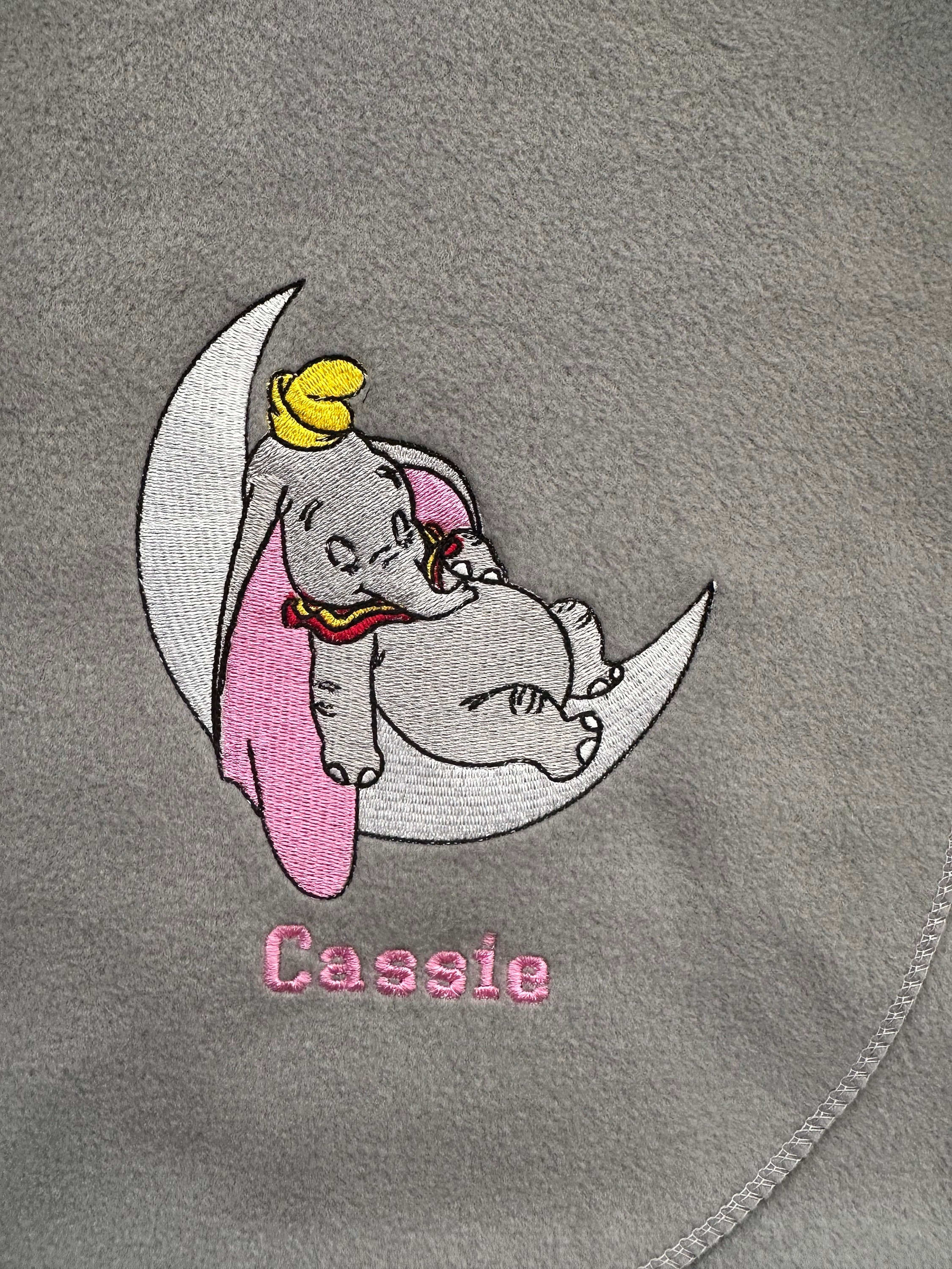 Dumbo Sleeping Personalised Embroidered Blanket or Towel - Etsy