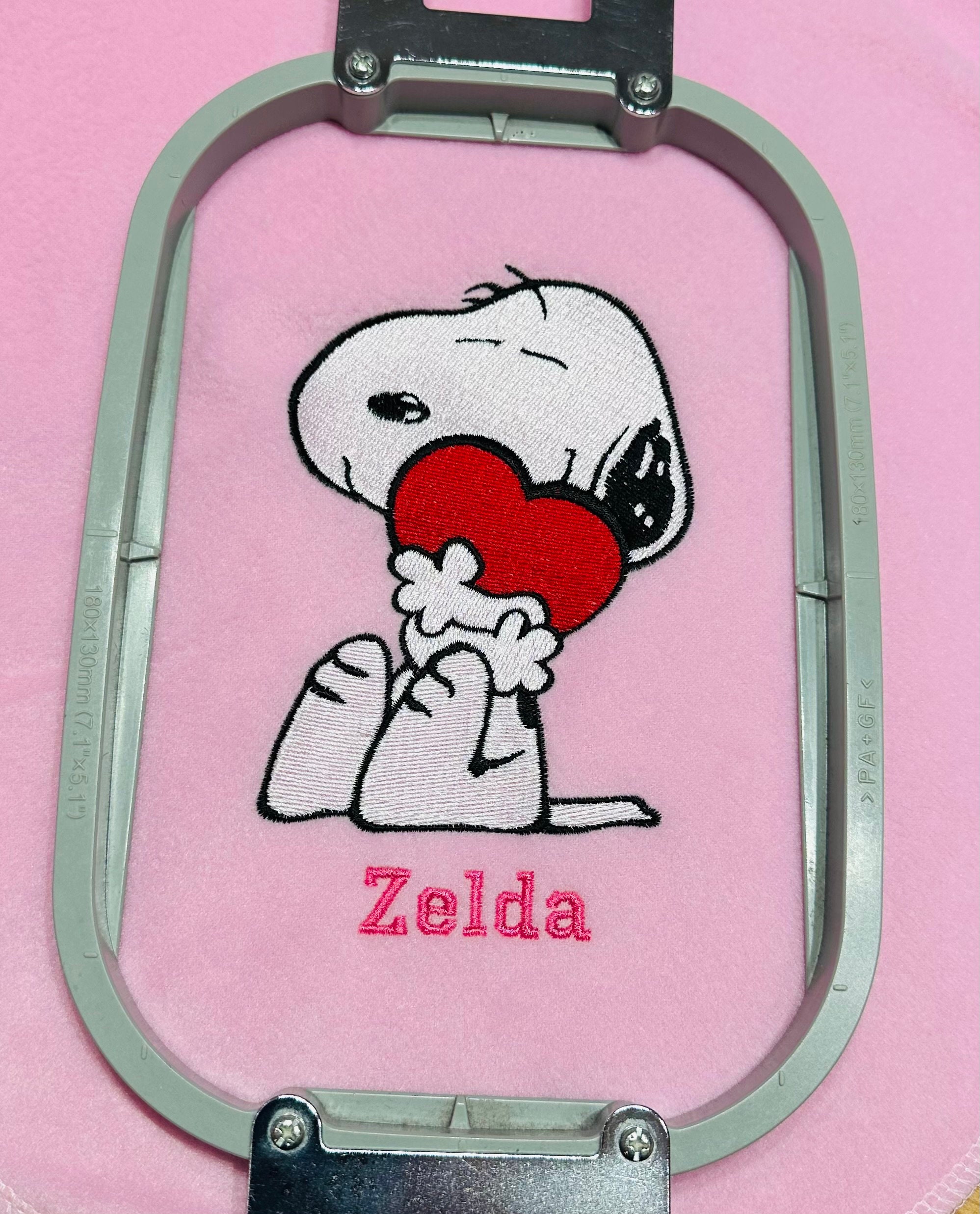 Snoopy With Heart Personalised Embroidered Blanket or Towel - Etsy