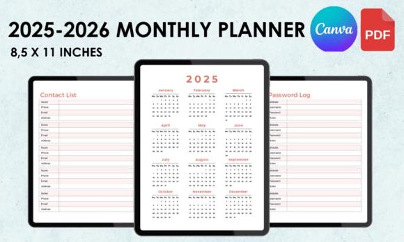 Plantillas de calendario 2025 editables, totalmente editables de forma ...