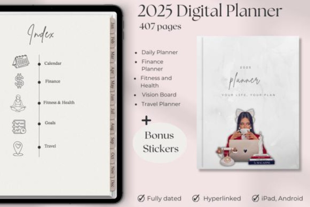 Digital Planner 2025 & Undated, Goodnotes Planner, Daily Planner ...