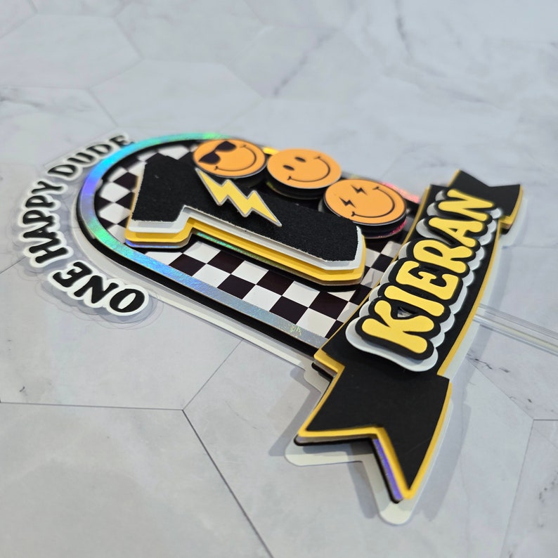 One Happy Dude Cake Topper, One Happy Dude Birthday Decorations, First ...