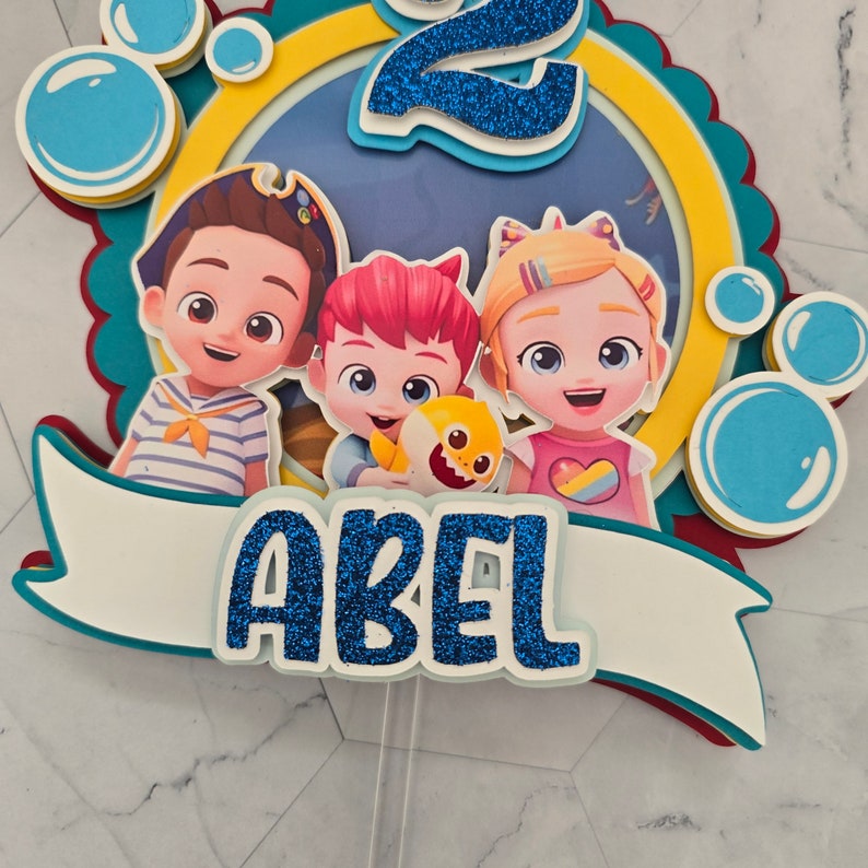 Bebefinn Cake Topper Party Decoration Baby Shark Bebefin Custom Design ...