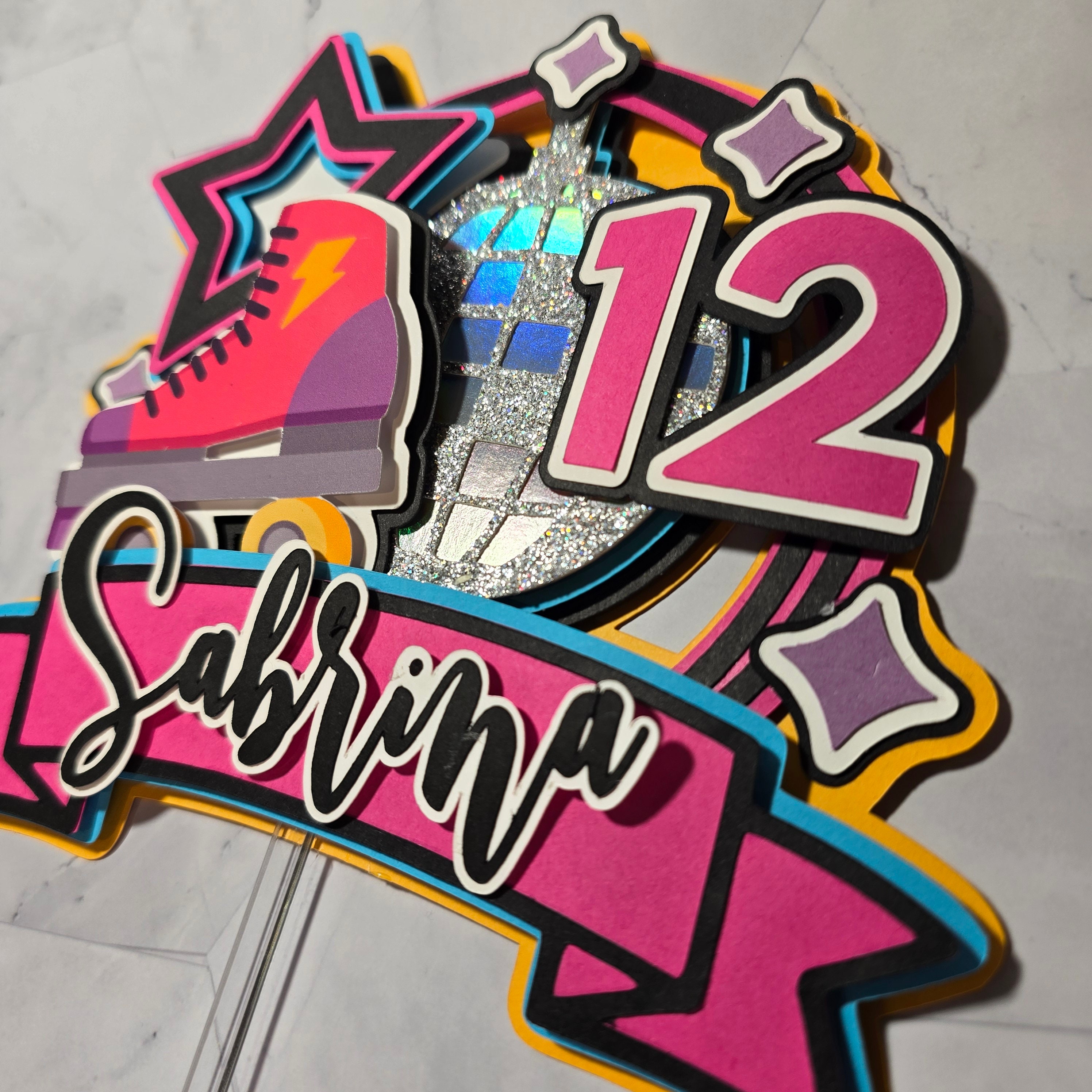 Roller Skate Cake Topper Roller Skate Theme Roller Skate Disco Party ...