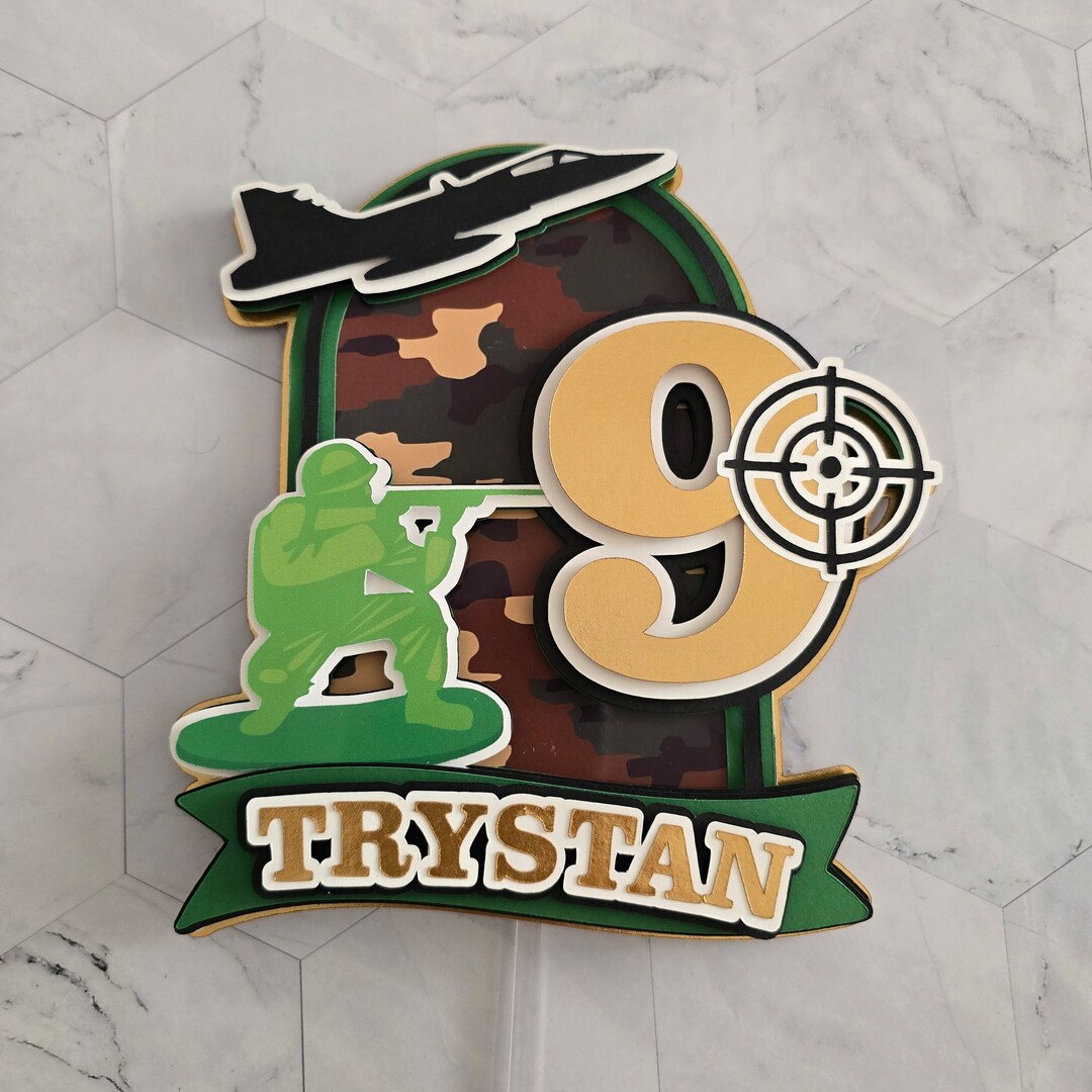 Army Man Cake Topper Army Birthday Theme Army Military Party Theme ...