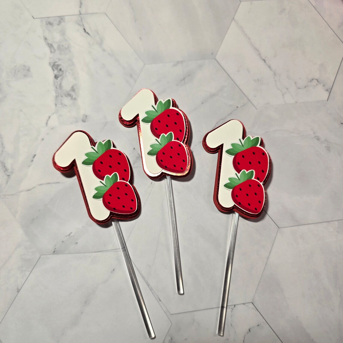Berry First Birthday Cake Topper Strawberry Birthday Decor Berry Party ...