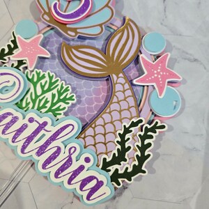 Mermaid Cake Topper, Under the Sea Party Decoration, Mermaid Birthday ...