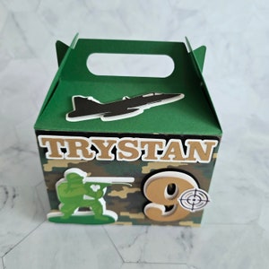 Army Mini Gable Box Army Man / Camo Theme Party Army Man Inspired Party ...