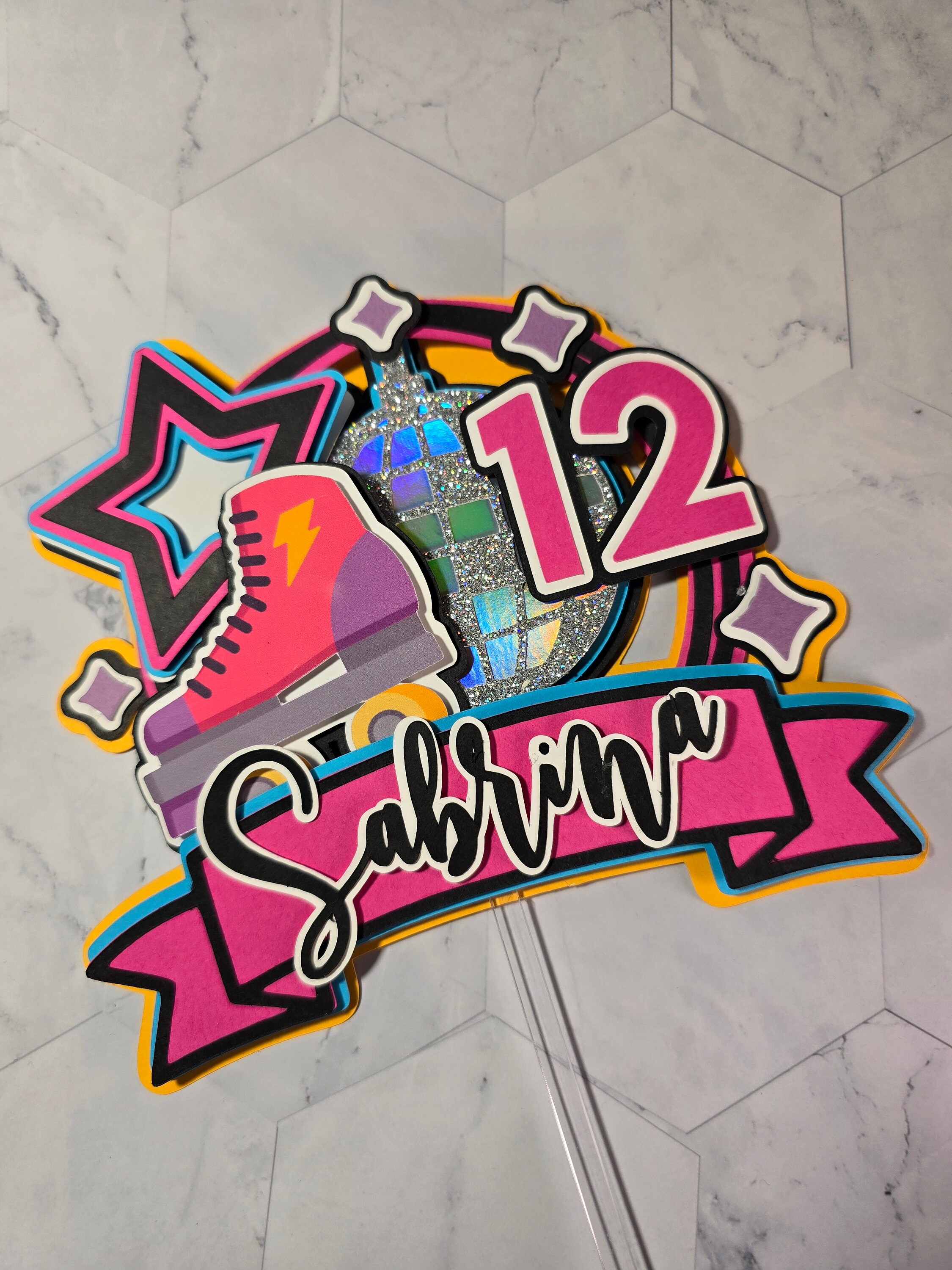 Roller Skate Cake Topper Roller Skate Theme Roller Skate Disco Party ...