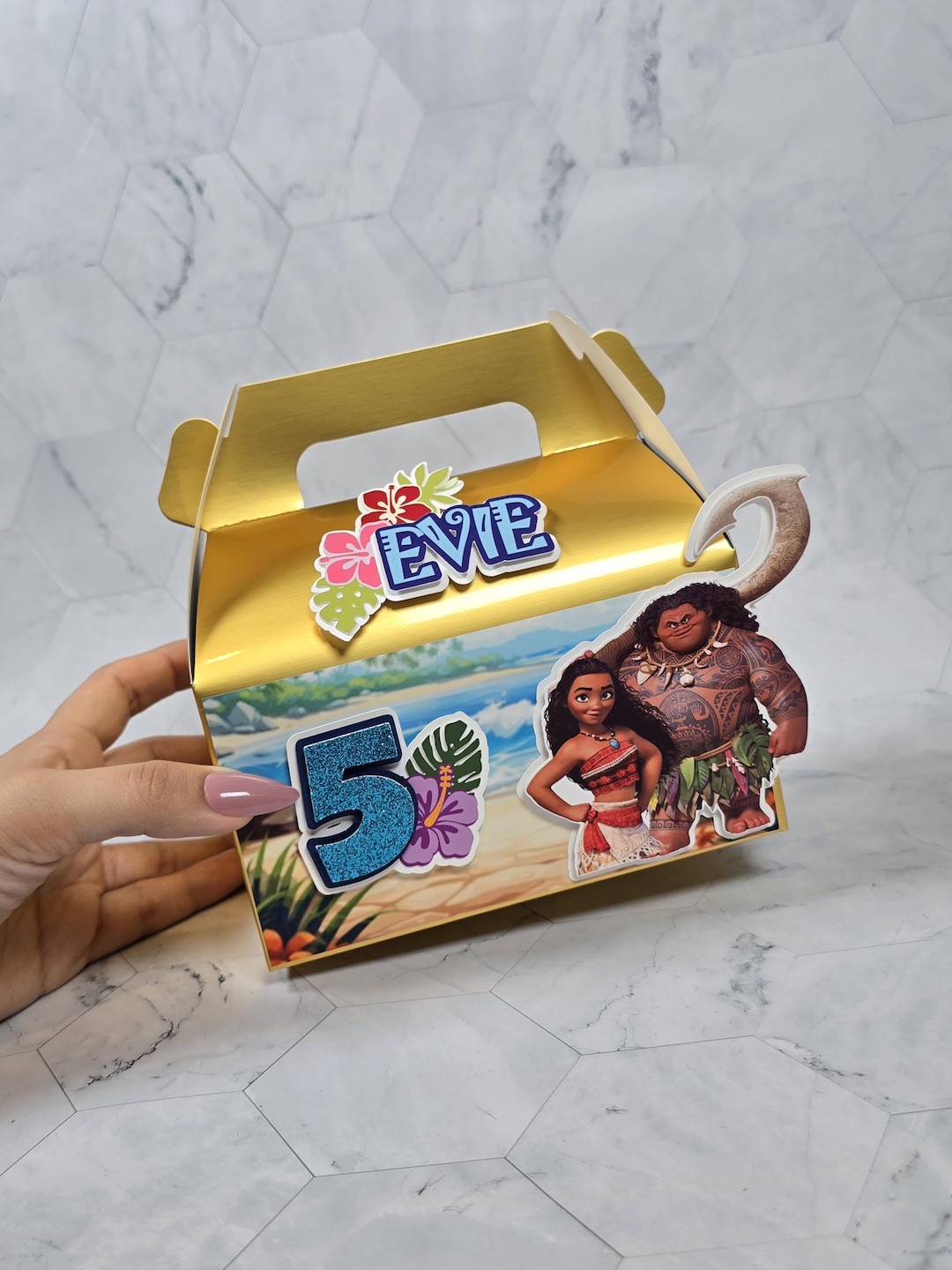 Moana Gable Box Moana Theme Party Moana Party Favors Moana Box Theme - Etsy