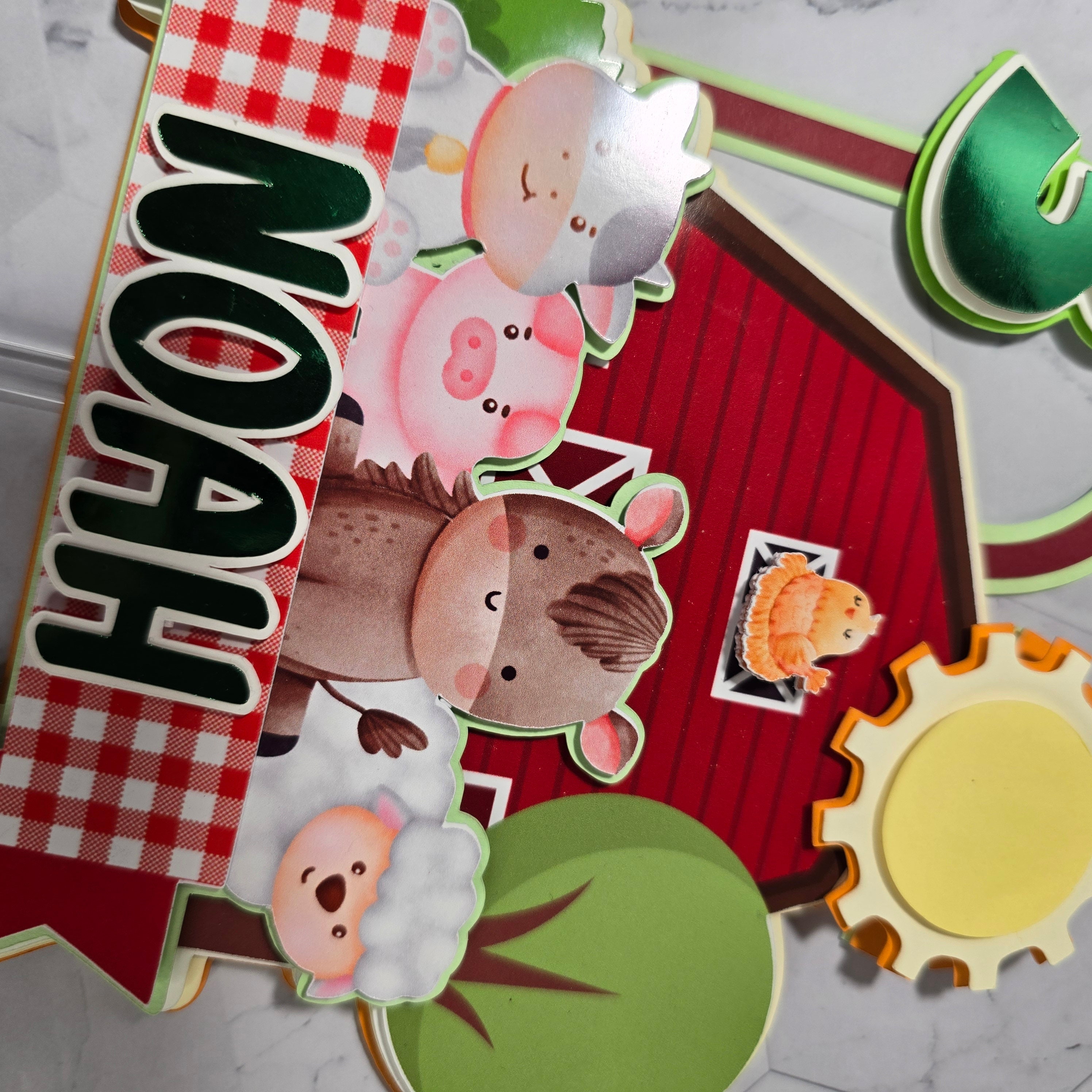 Farm Animals Cake Topper, Farm Animals Theme, Farm Cake Topper Animals ...
