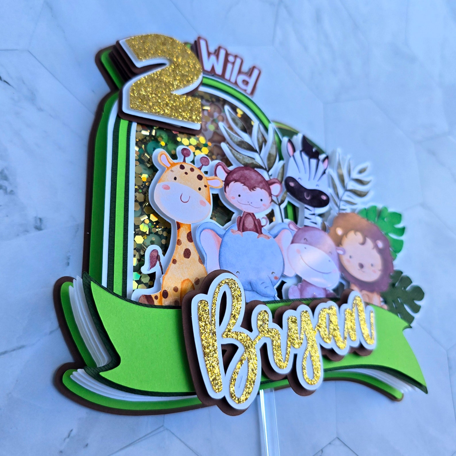 Two Wild Cake Topper Safari Cake Topper Safari Birthday Safari Theme ...