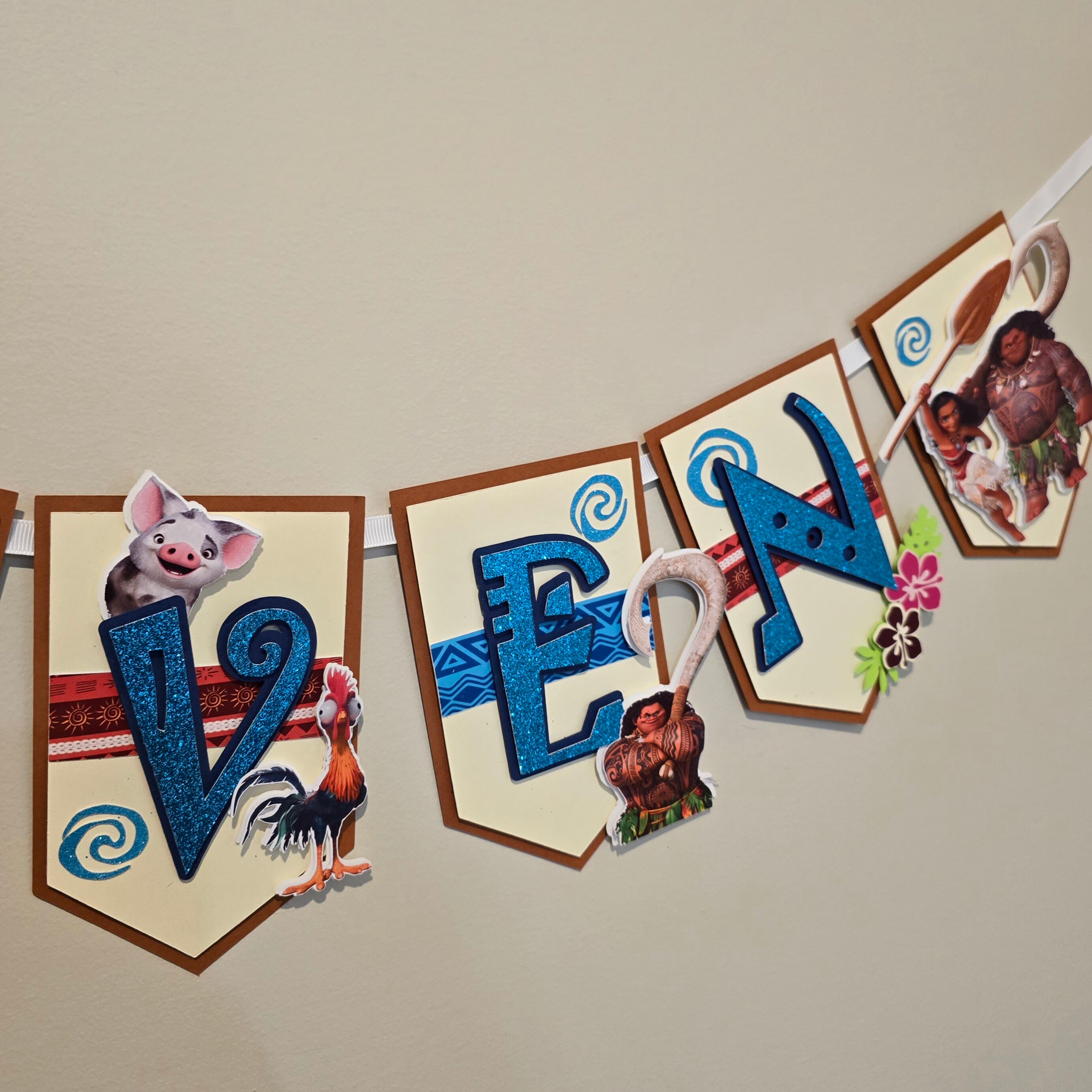 Moana Banner, Moana Theme Birthday Party, Moana Party Decor Custom ...