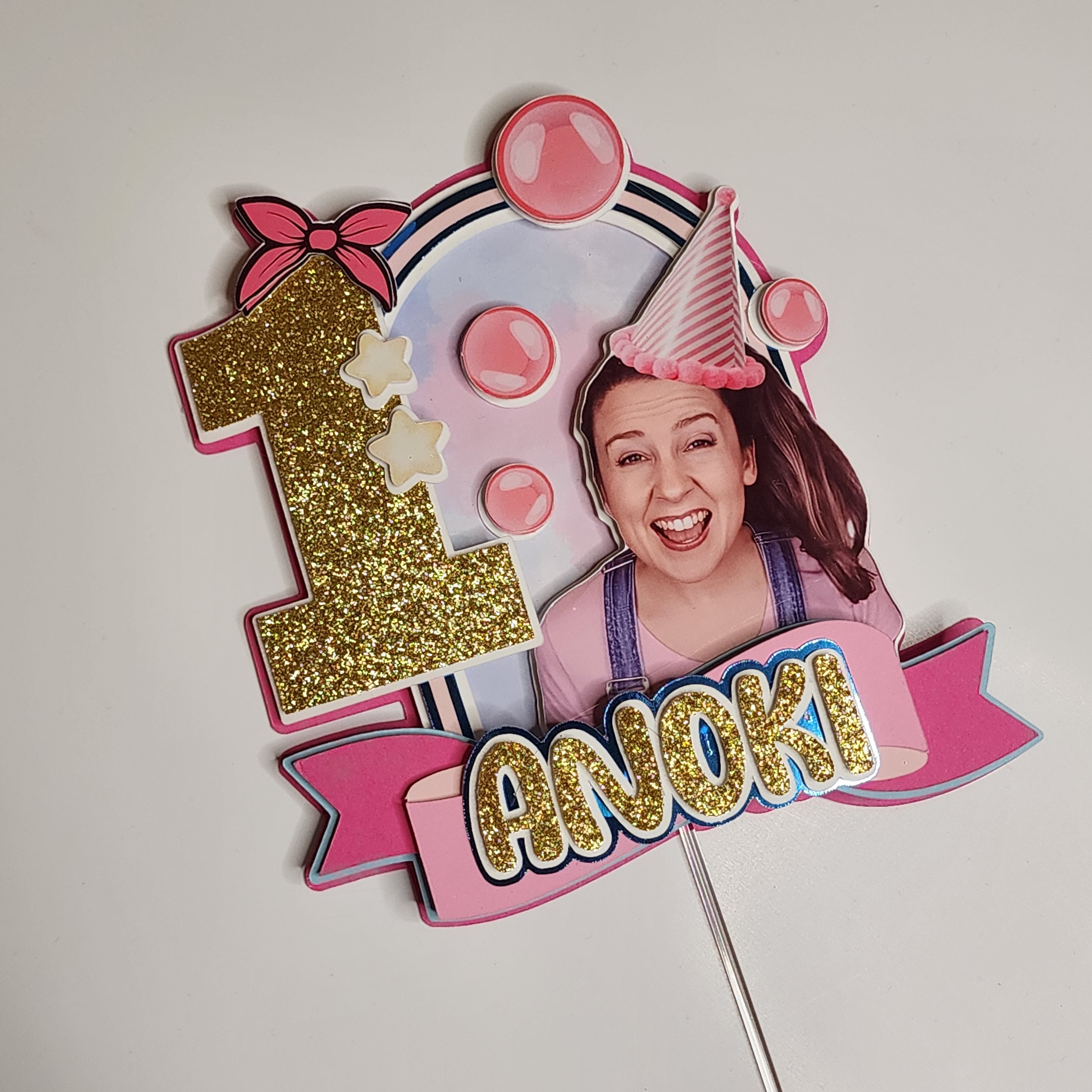 Ms Rachel Cake Topper Girly Gold Pink Ms Rachel for Littles Topper Ms ...