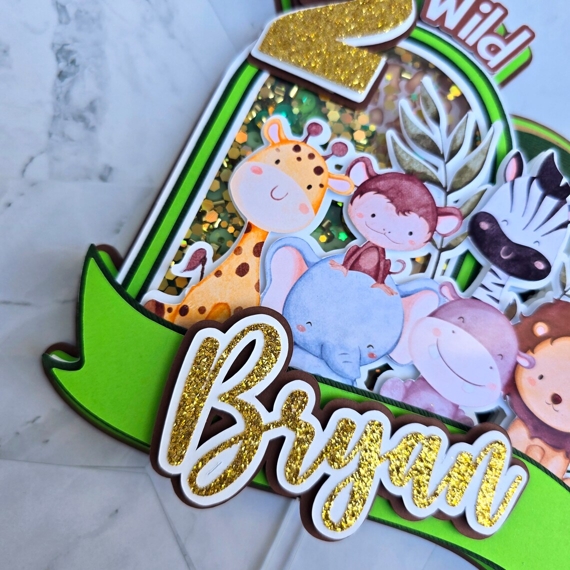 Two Wild Cake Topper Safari Cake Topper Safari Birthday Safari Theme ...