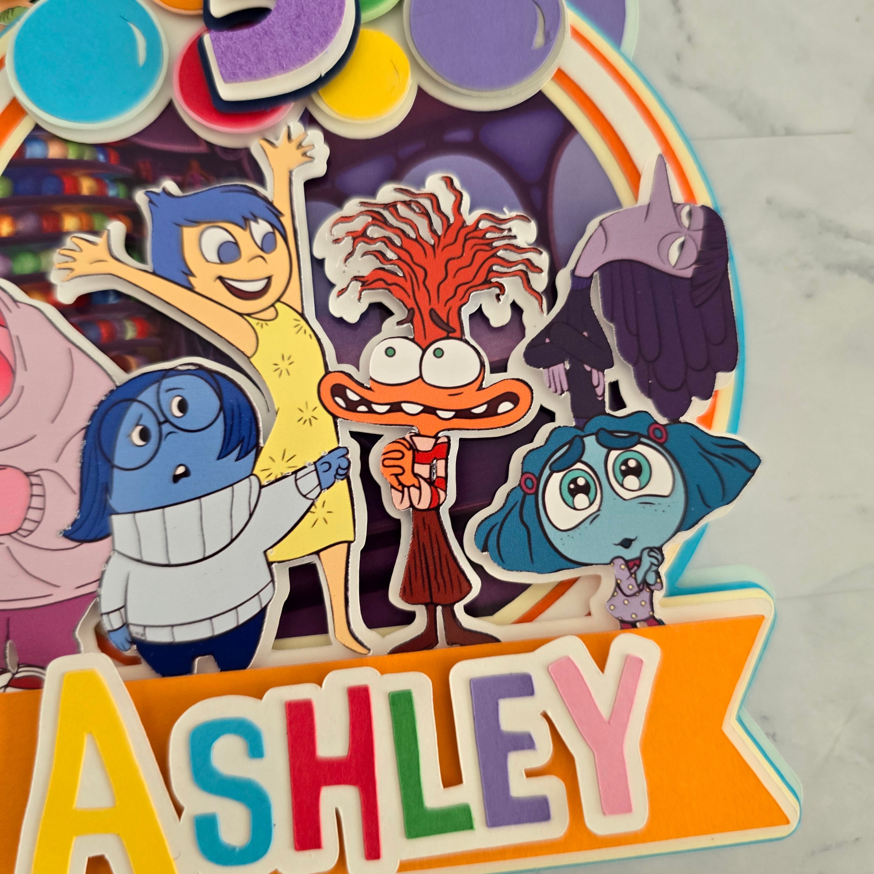 Inside Out Cake Topper Inside Out 2 Birthday Inside Out Party Theme ...