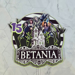 Beetlejuice Cake Topper Beetlejuice Birthday Beetlejuice Theme Party ...