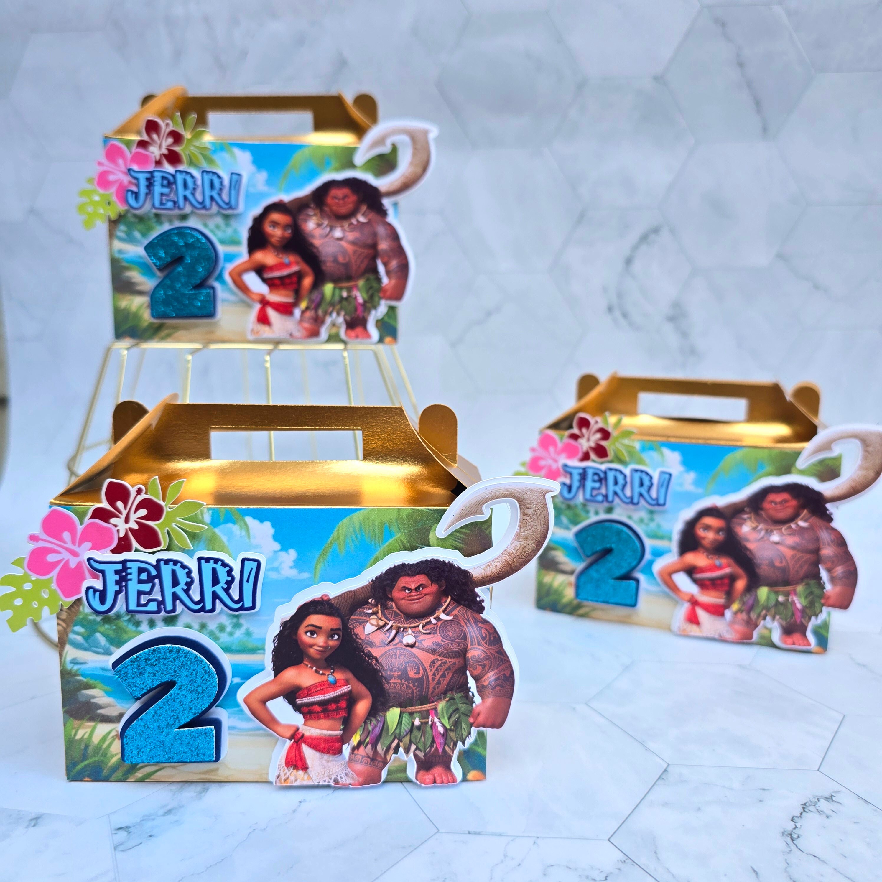 Moana Mini Gable Box Moana Theme Party Moana Inspired Party Favors ...