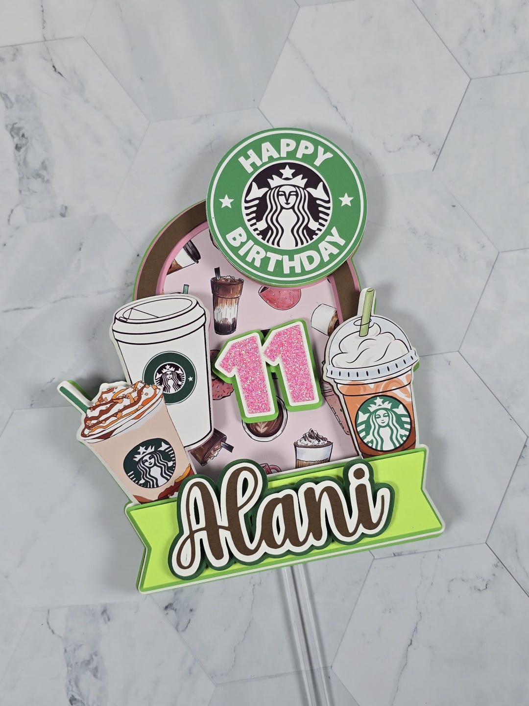 Coffee Lover Cake Topper Starbucks Birthday Coffee Lover Party Theme ...
