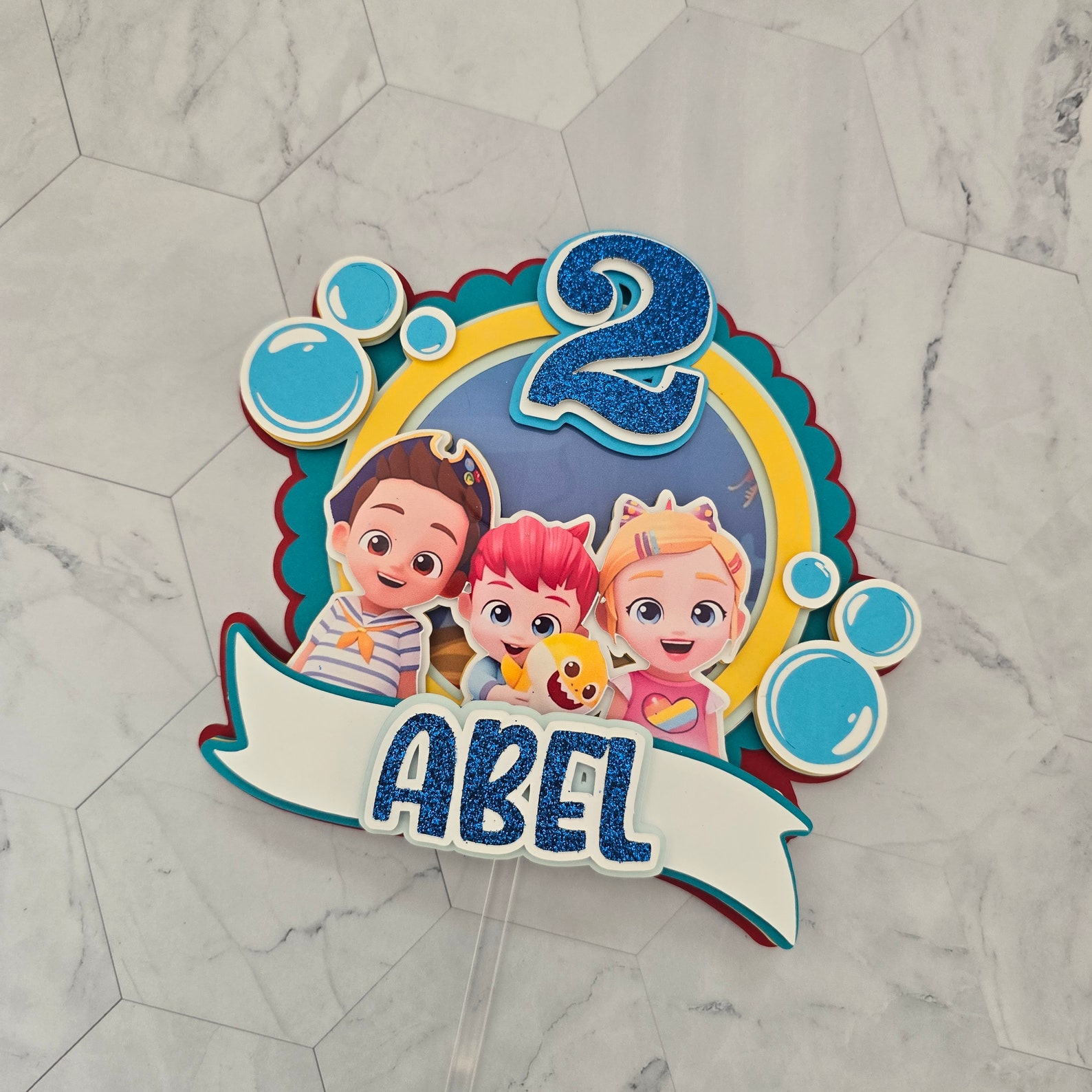 Bebefinn Cake Topper Party Decoration Baby Shark Bebefin Custom Design ...