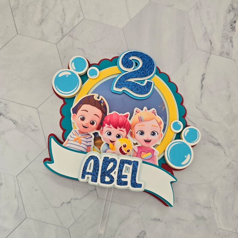 Bebefinn Cake Topper Party Decoration Baby Shark Bebefin Custom Design ...