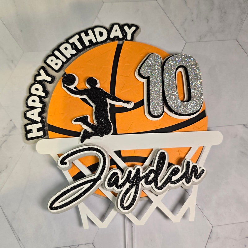 Basketball Cake Topper - Etsy