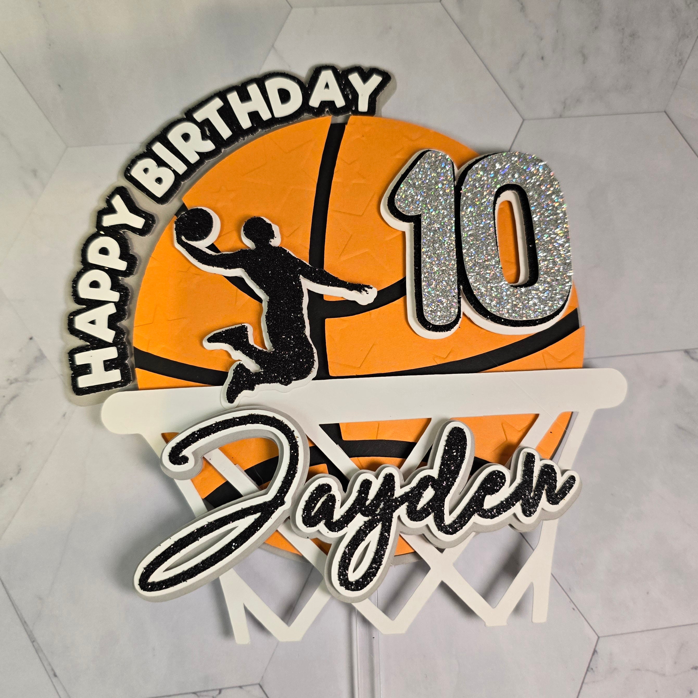Basketball Cake Topper, Basketball Cake Decoration, Sports Party Theme ...