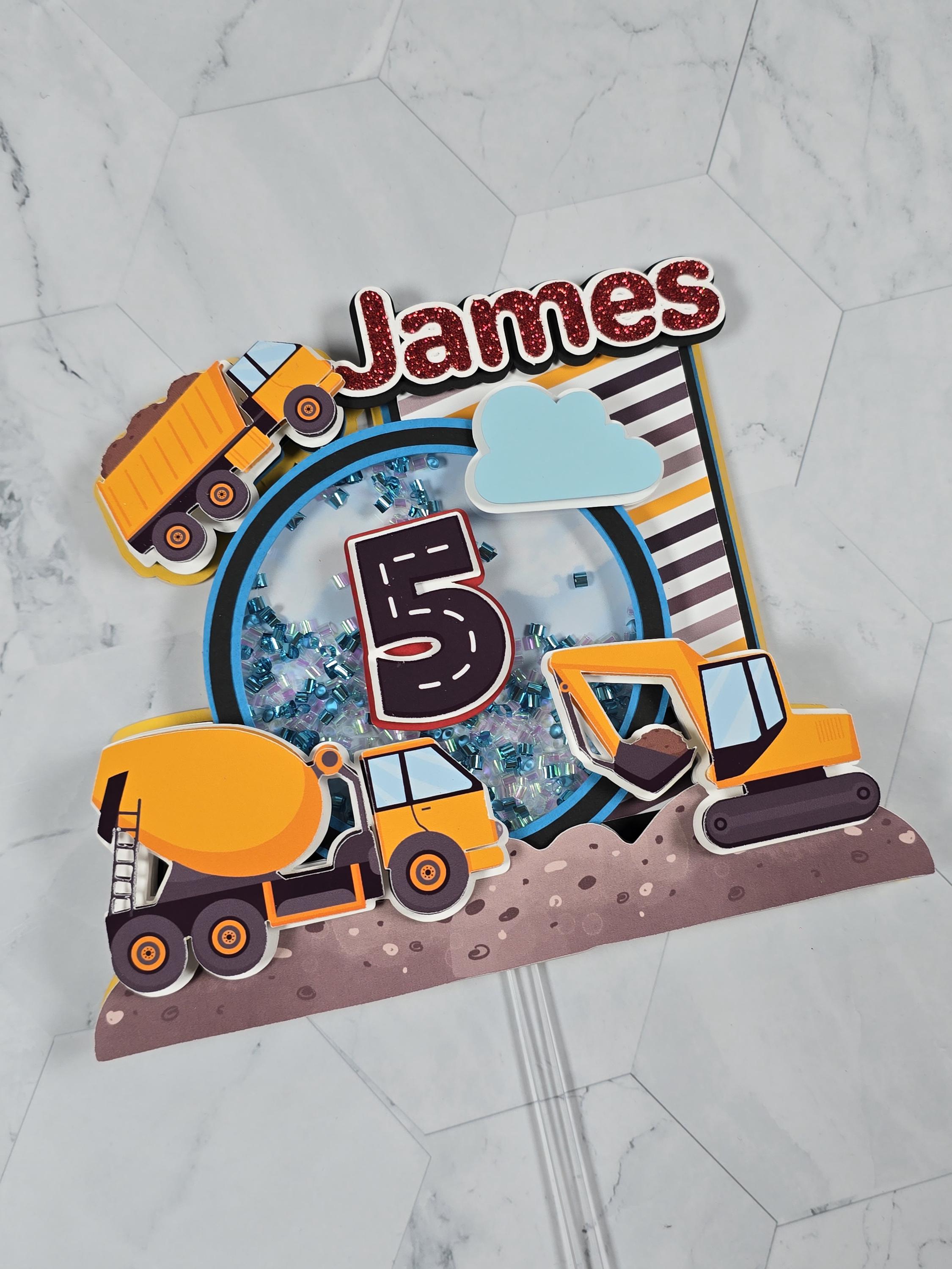 Construction Cake Topper, Construction Party Decor, Excavator Theme ...