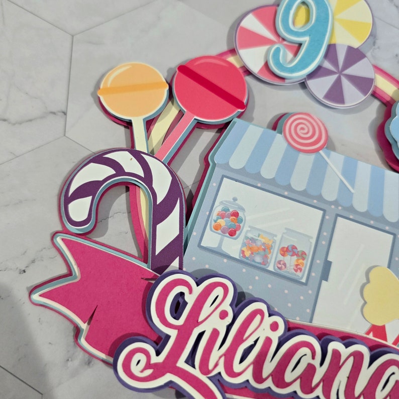 Candyland Cake Topper, Candy and Icecream Theme Party, Ice Cream Cake ...