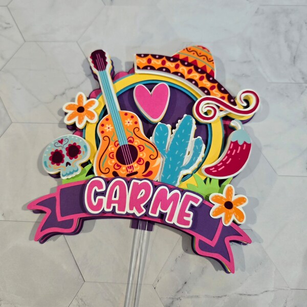 Mexican cake topper - Etsy México