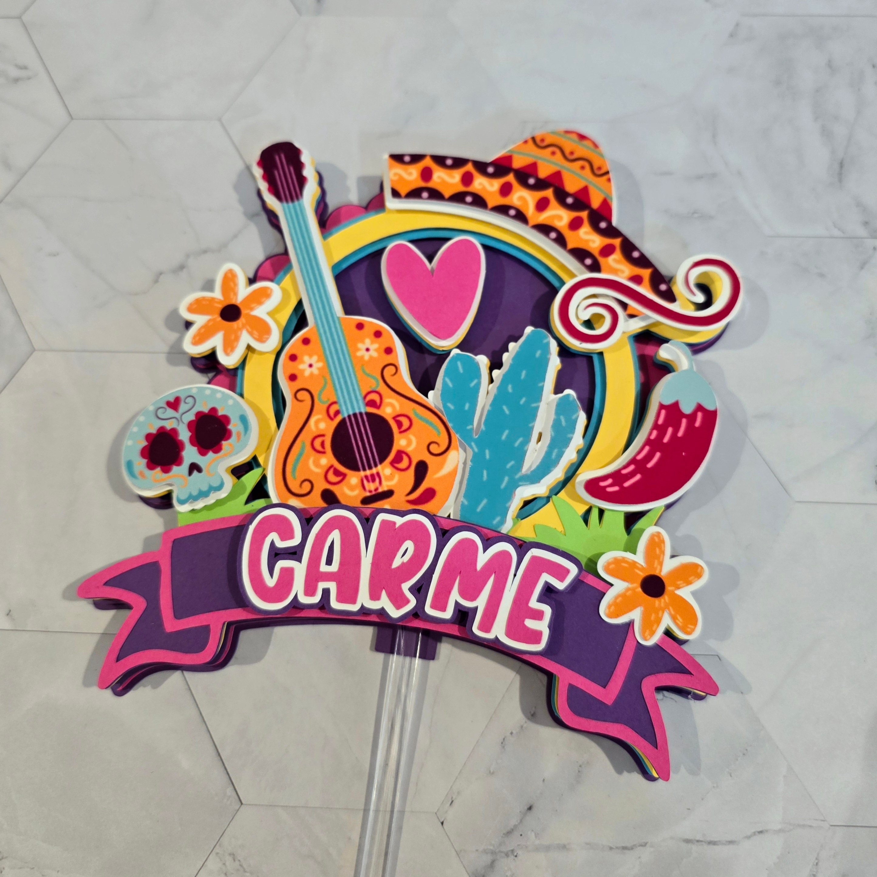 Mexican Party Cake Topper, Fiesta Cake Topper, Fiesta Birthday Party ...