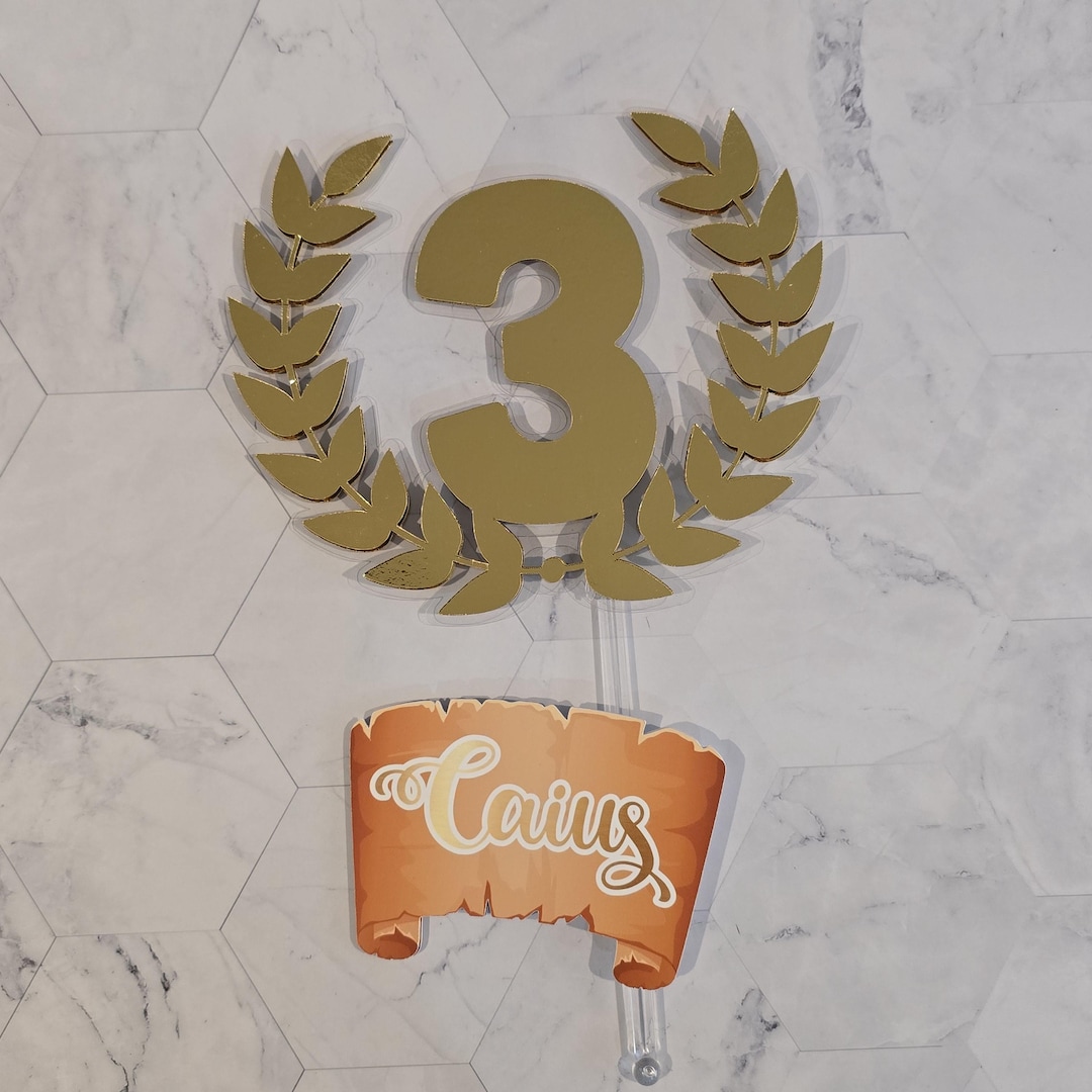 Greek Cake Topper Greece Birthday Toga Theme Party Greek Birthday Party ...