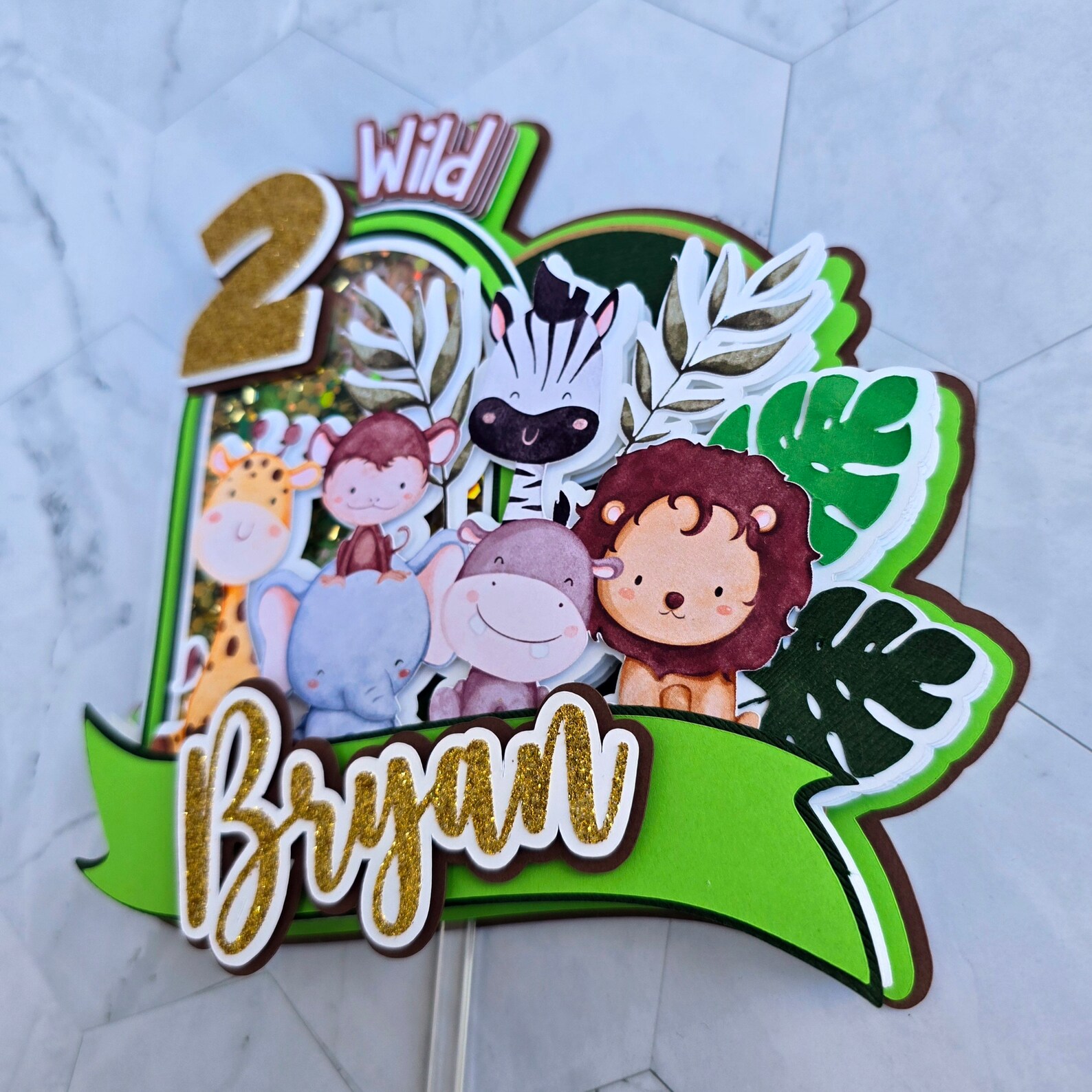 Two Wild Cake Topper Safari Cake Topper Safari Birthday Safari Theme ...