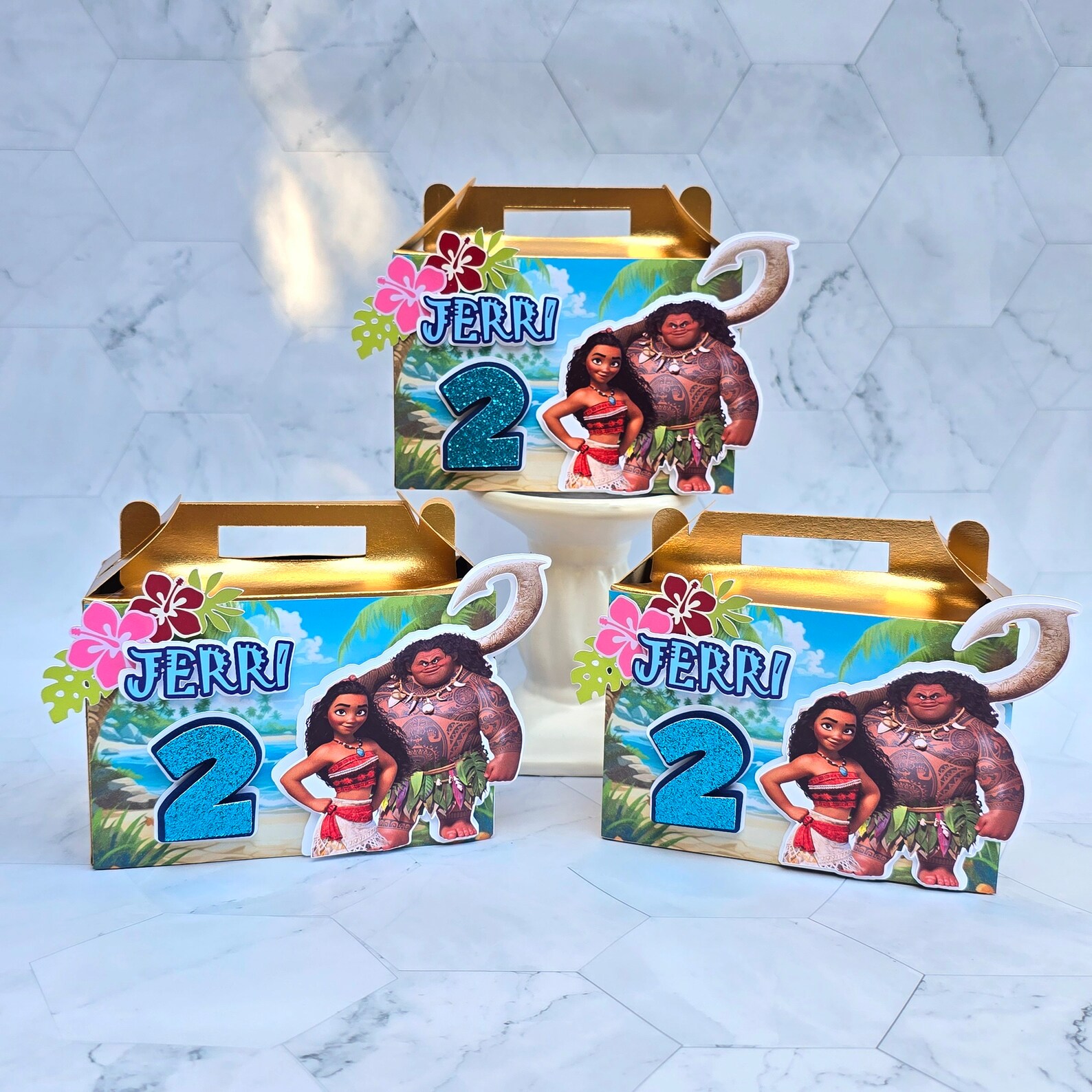 Moana Mini Gable Box Moana Theme Party Moana Inspired Party Favors ...