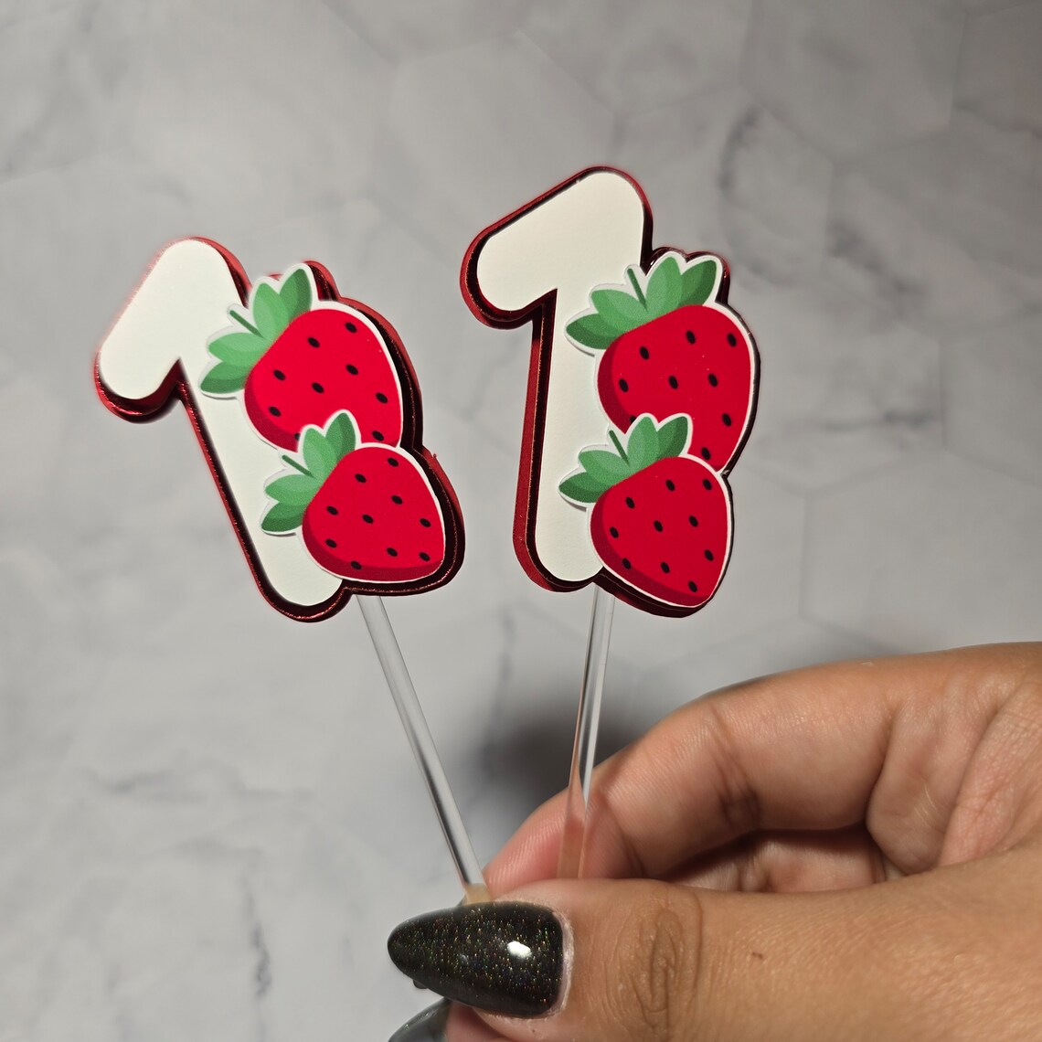 Berry First Birthday Cake Topper Strawberry Birthday Decor Berry Party ...