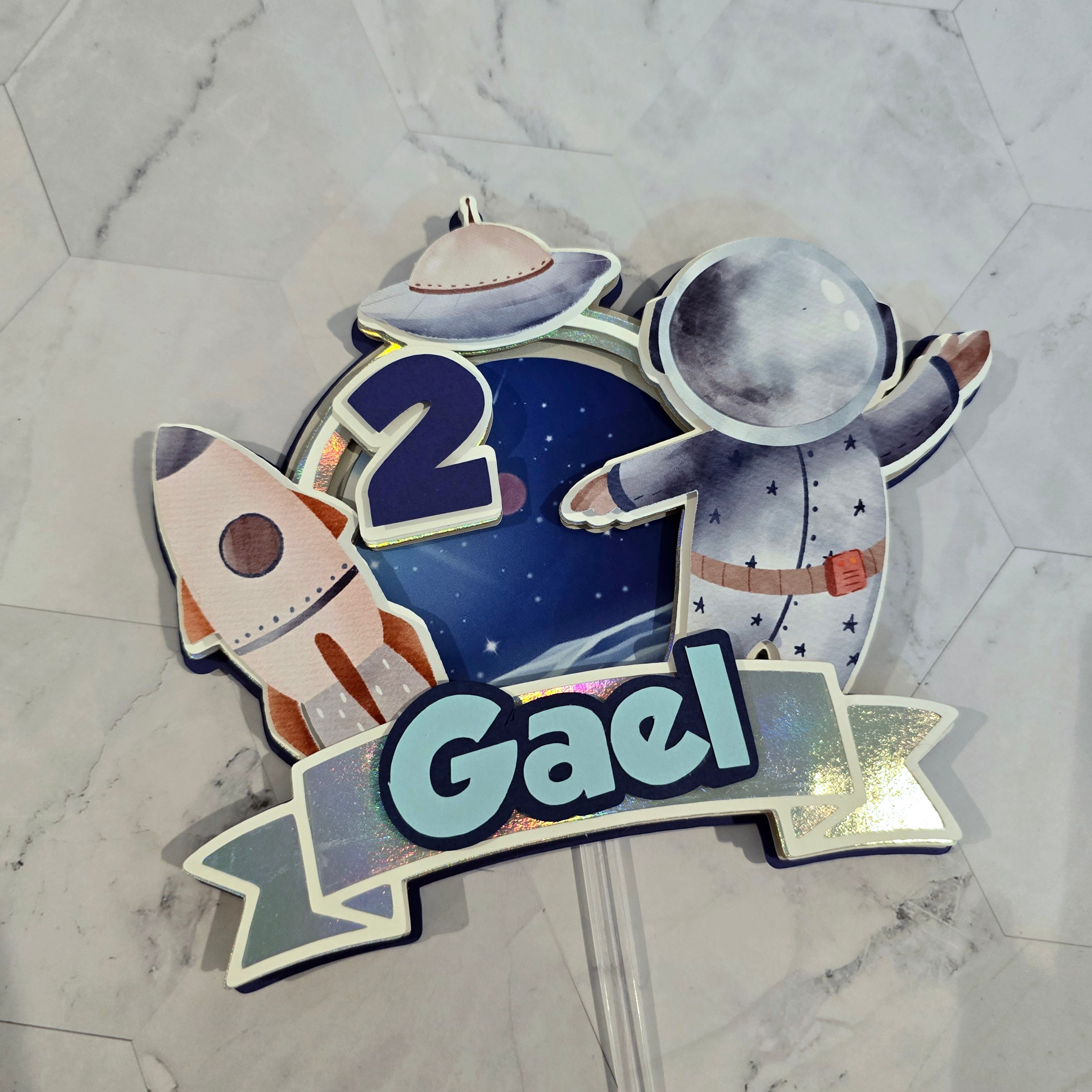 Two the Moon Cake Topper, Space Birthday Theme, Two the Moon Party ...