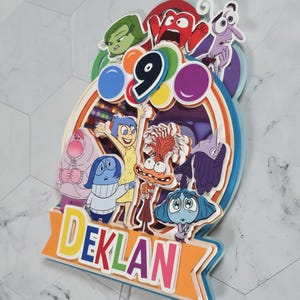 Inside Out Cake Topper Inside Out 2 Birthday Inside Out Party Theme ...