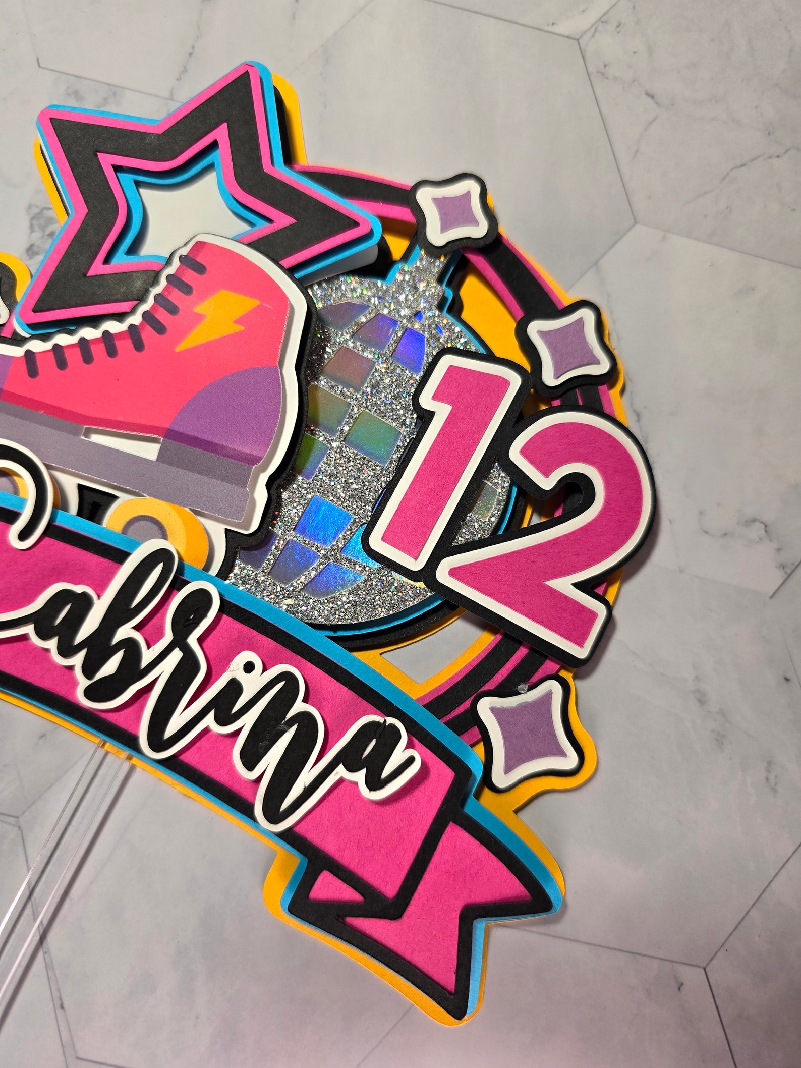 Roller Skate Cake Topper Roller Skate Theme Roller Skate Disco Party ...