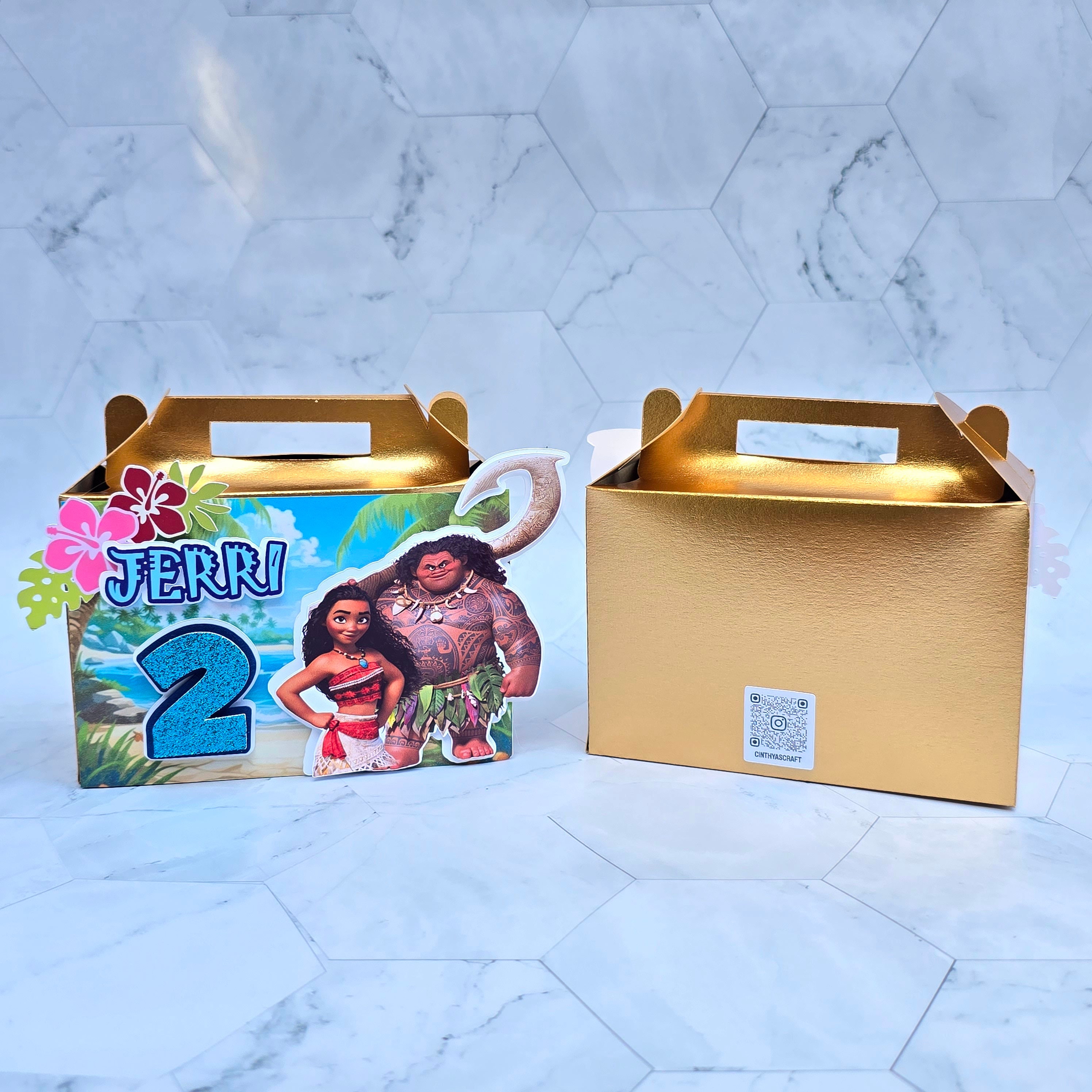 Moana Mini Gable Box Moana Theme Party Moana Inspired Party Favors ...