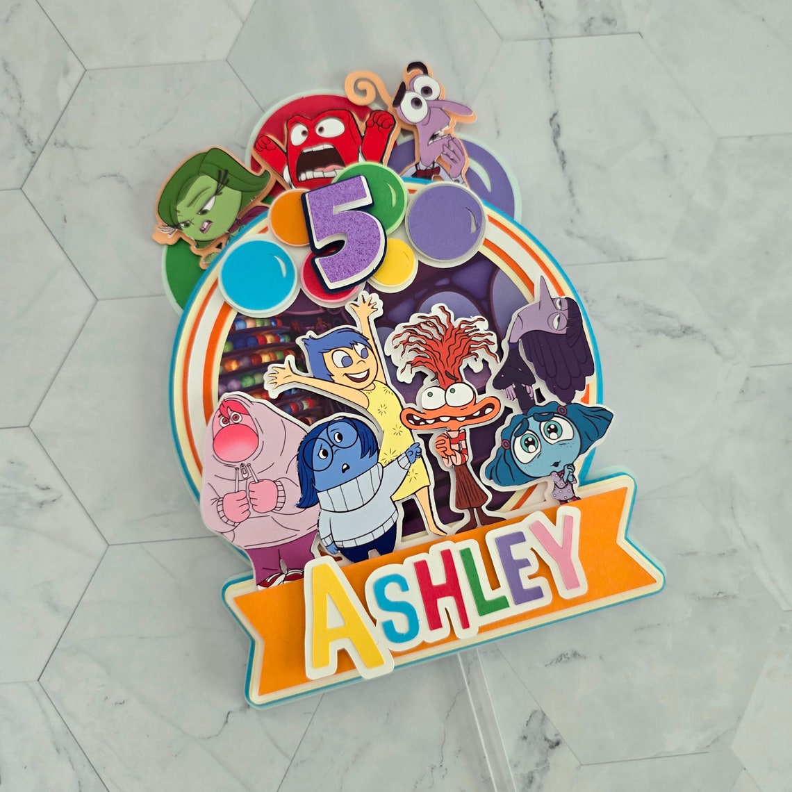 Inside Out Cake Topper Inside Out 2 Birthday Inside Out Party Theme ...