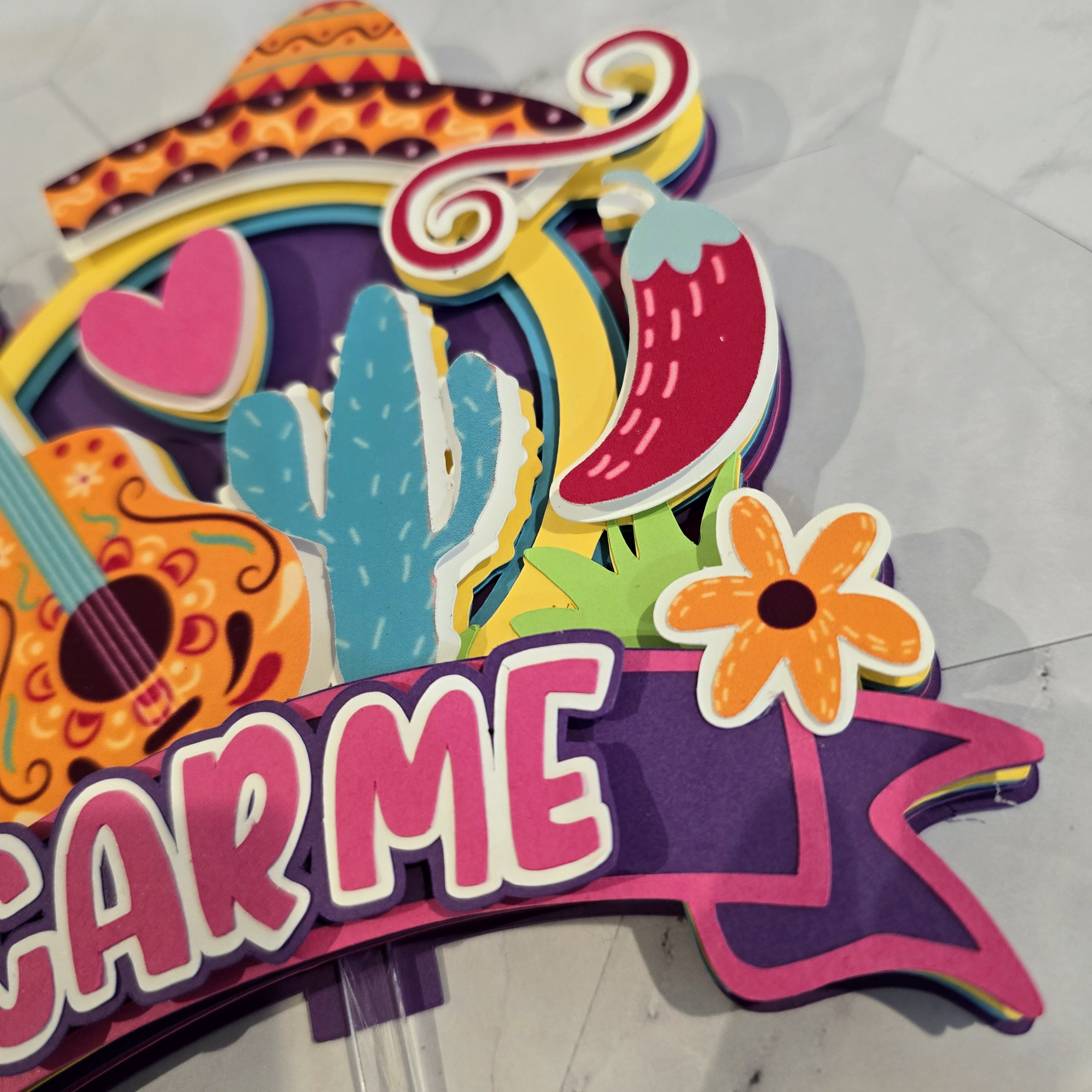 Mexican Party Cake Topper, Fiesta Cake Topper, Fiesta Birthday Party ...