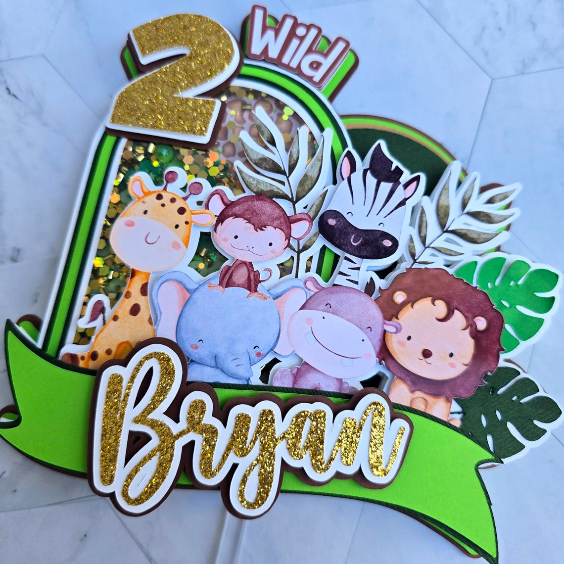 Two Wild Cake Topper Safari Cake Topper Safari Birthday Safari Theme ...