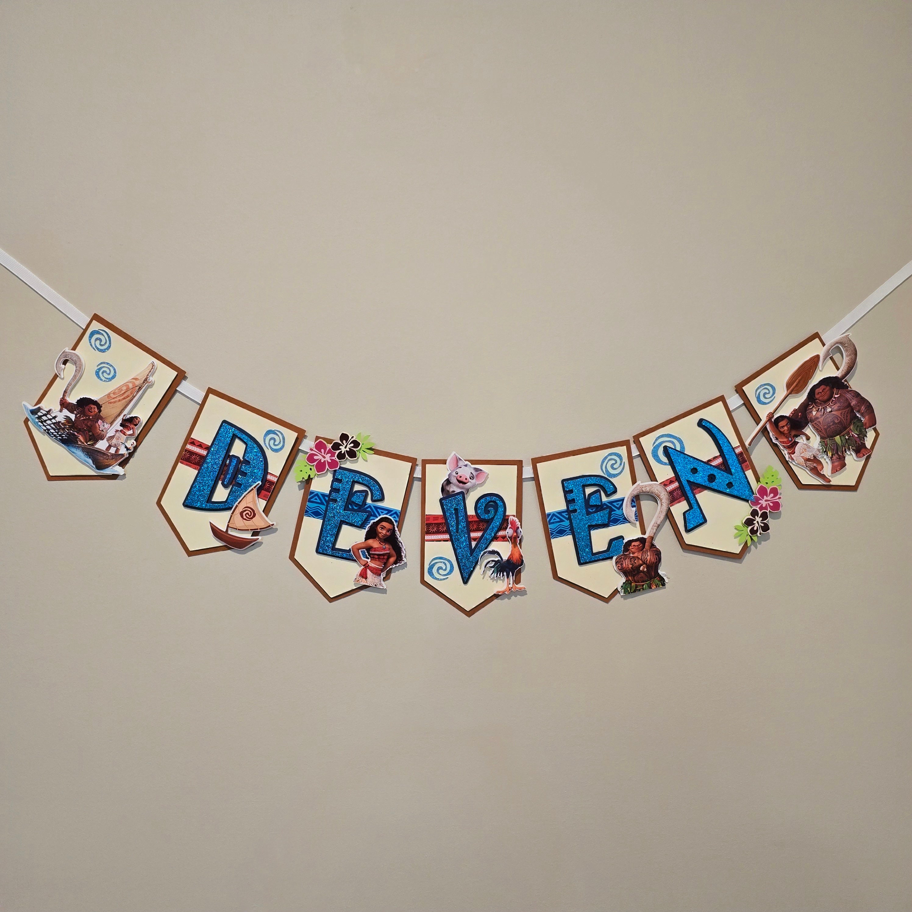 Moana Banner, Moana Theme Birthday Party, Moana Party Decor Custom ...