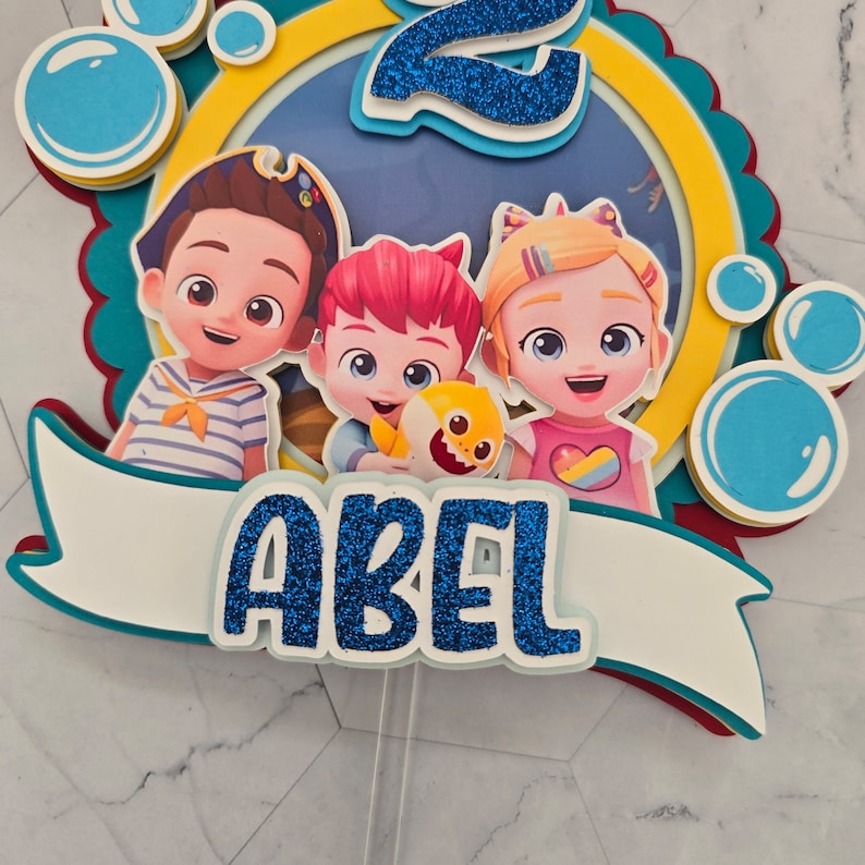 Bebefinn Cake Topper Party Decoration Baby Shark Bebefin Custom Design ...