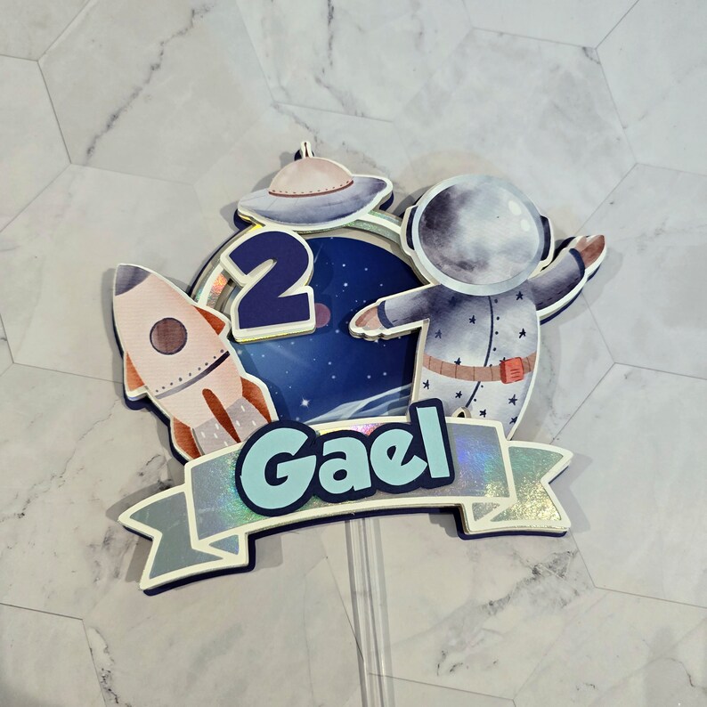 Two the Moon Cake Topper, Space Birthday Theme, Two the Moon Party ...