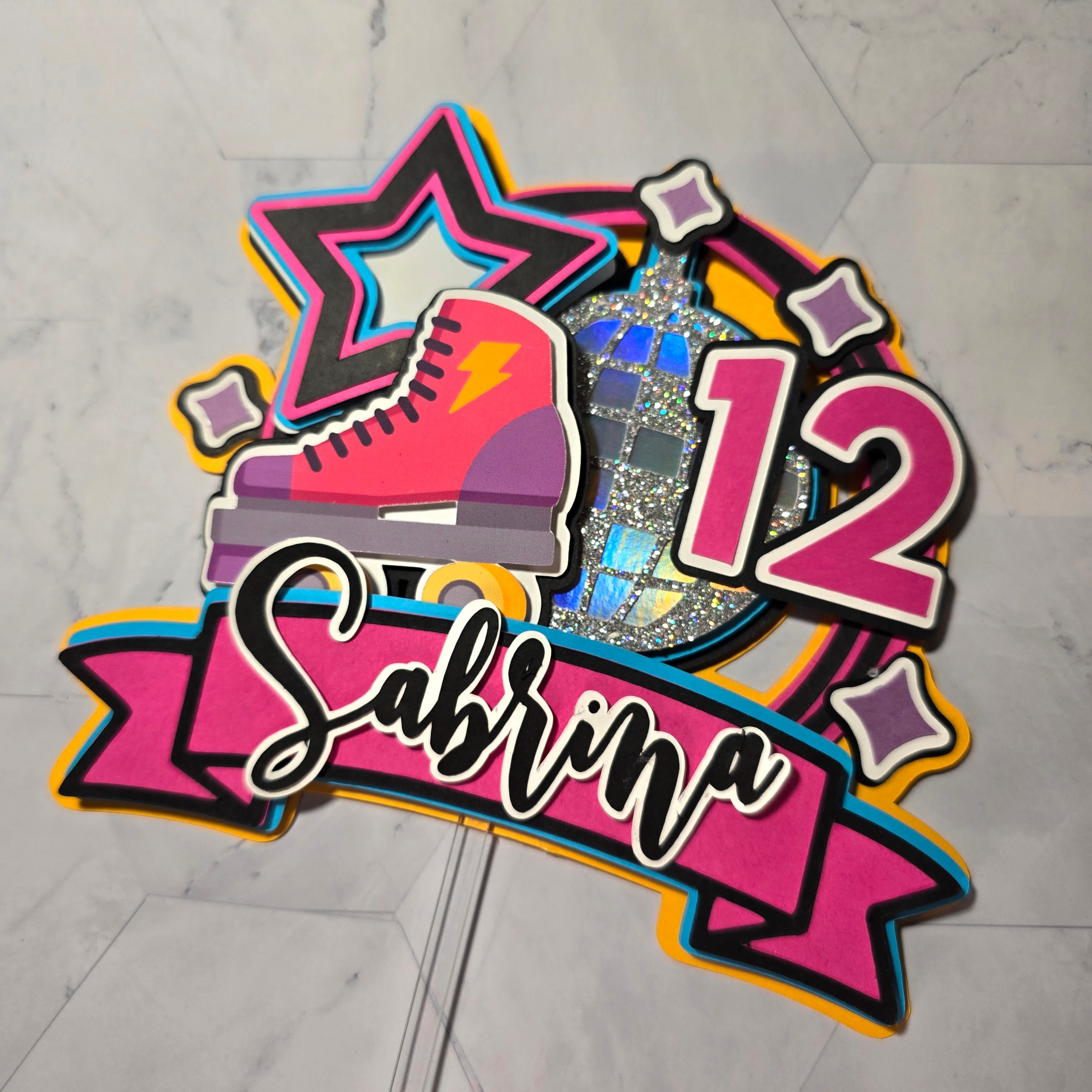 Roller Skate Cake Topper Roller Skate Theme Roller Skate Disco Party ...