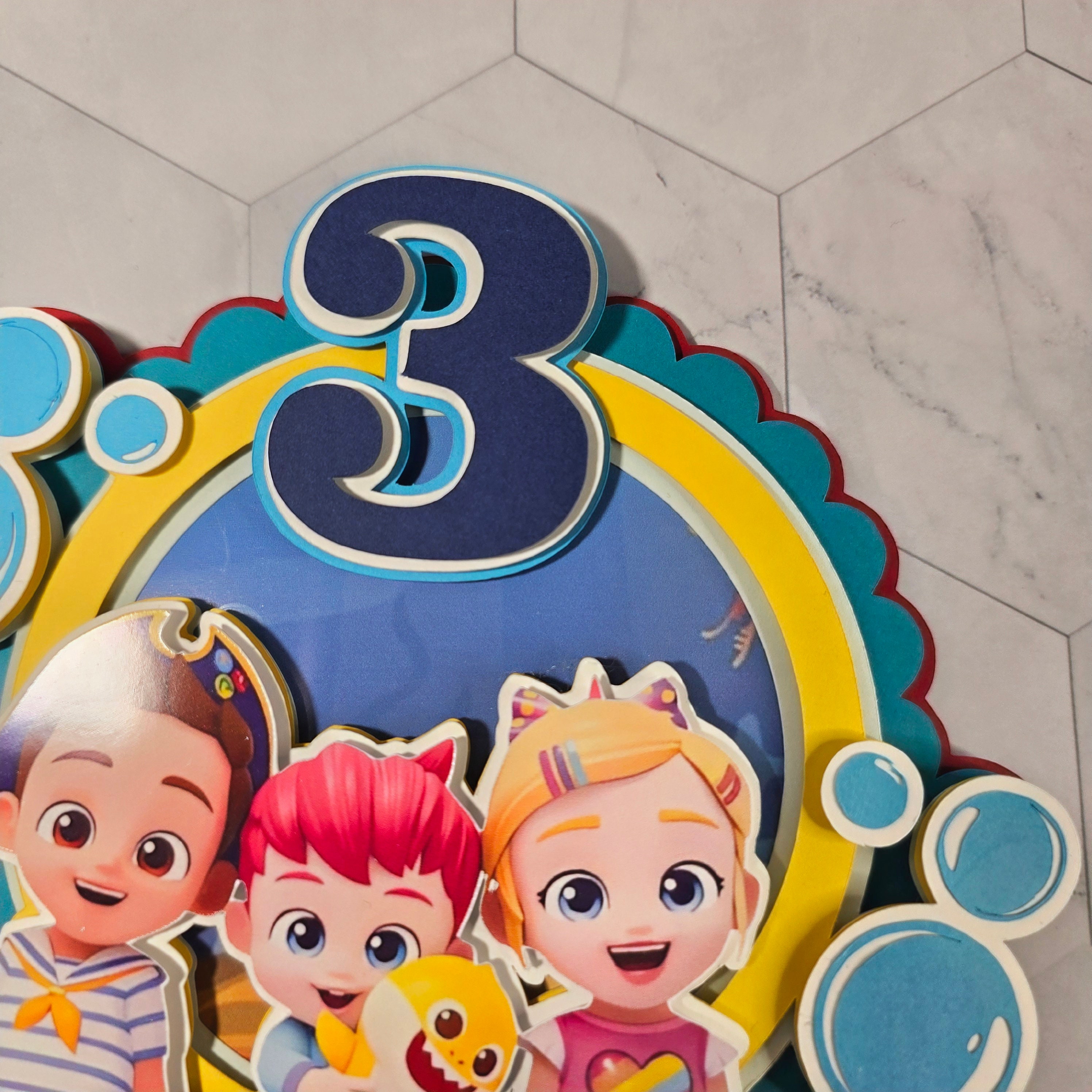 Bebefinn Cake Topper Party Decoration Baby Shark Bebefin Custom Design ...